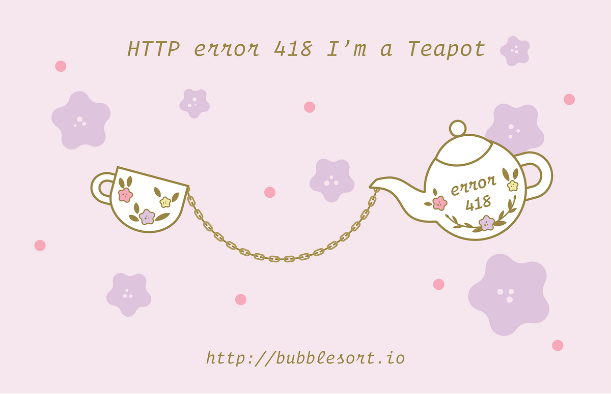 418 I'm a Teapot pin – BubbleSort Zines
